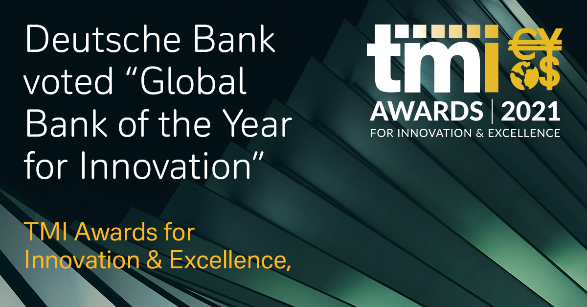 Corporate Treasury Offering TMI Award – Corporates and Institutions